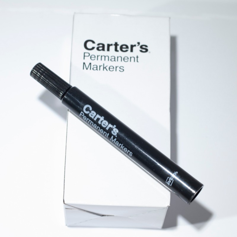 Carter's Permanent Marker, Chisel point, Black/Red