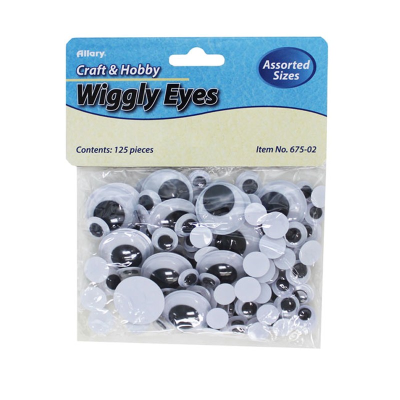Allary Wiggly Eyes, 125/pk