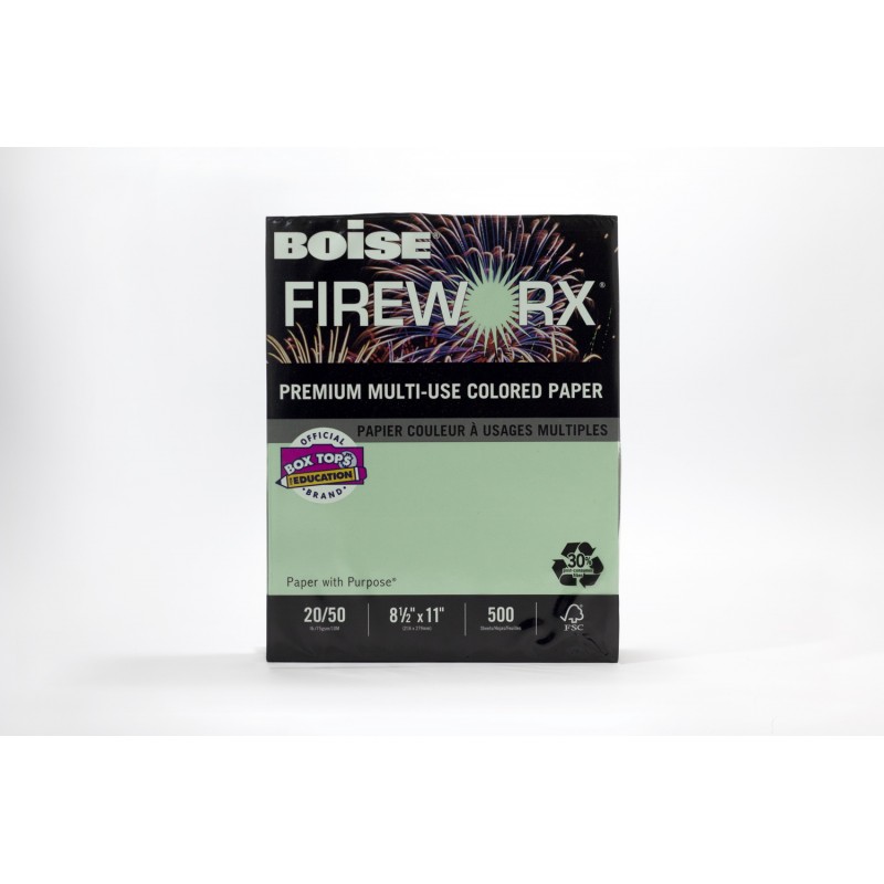 Boise Fireworx Multi-Use Coloured Paper, Lettersize, Green